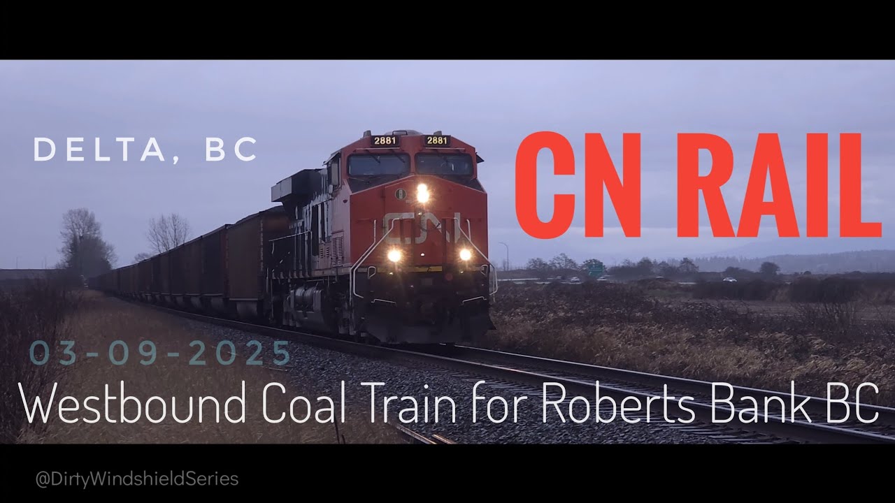 Westbound #CNRail Coal Train for #RobertsBankBC - YouTube