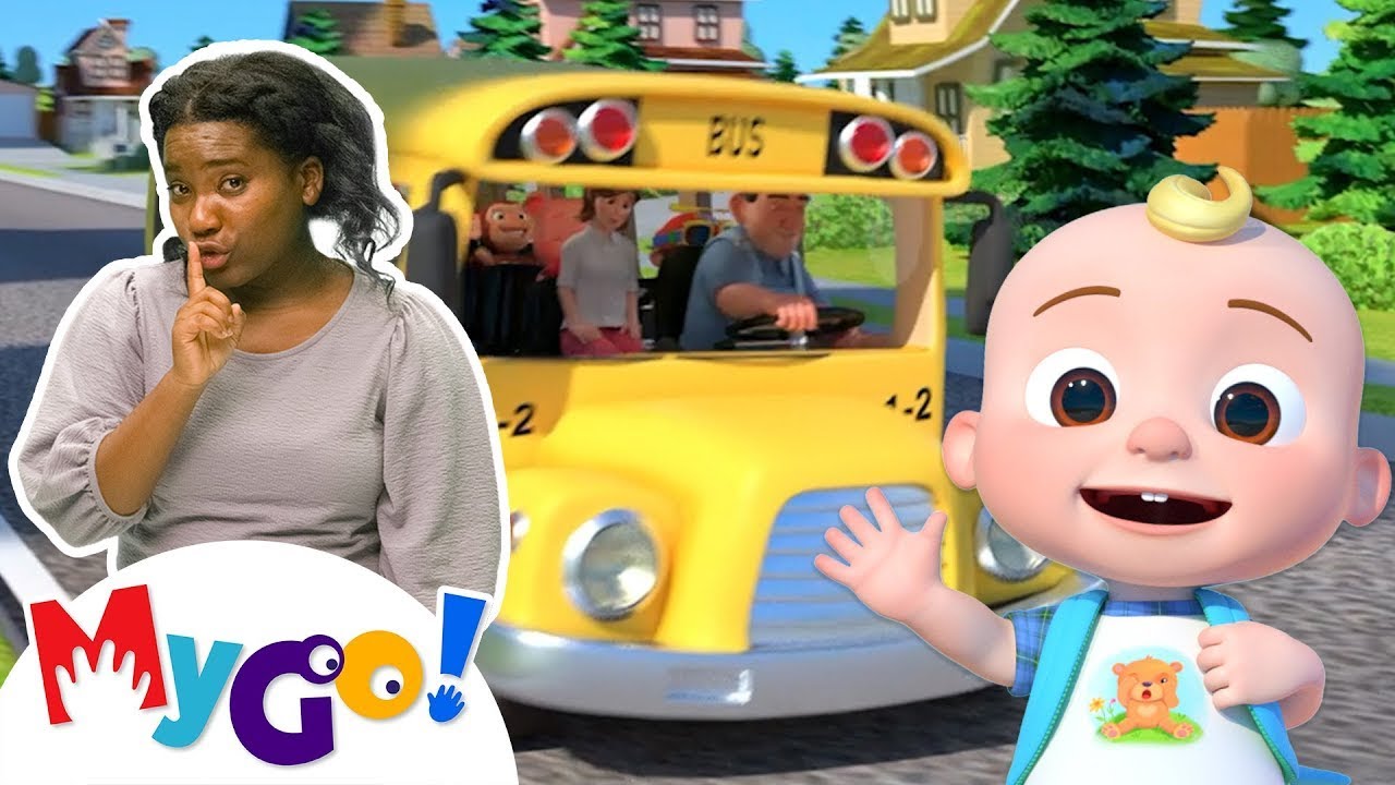 Wheels on the Bus | MyGo! Sign Language For Kids | CoComelon - Nursery ...