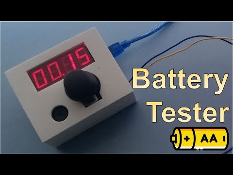 How to build a battery tester with voltage display - YouTube