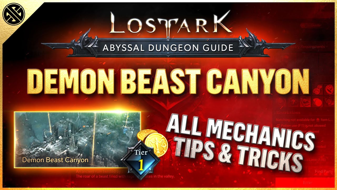 Lost Ark - Abyssal Dungeon Guide - Demon Beast Canyon | Tier 1 - YouTube