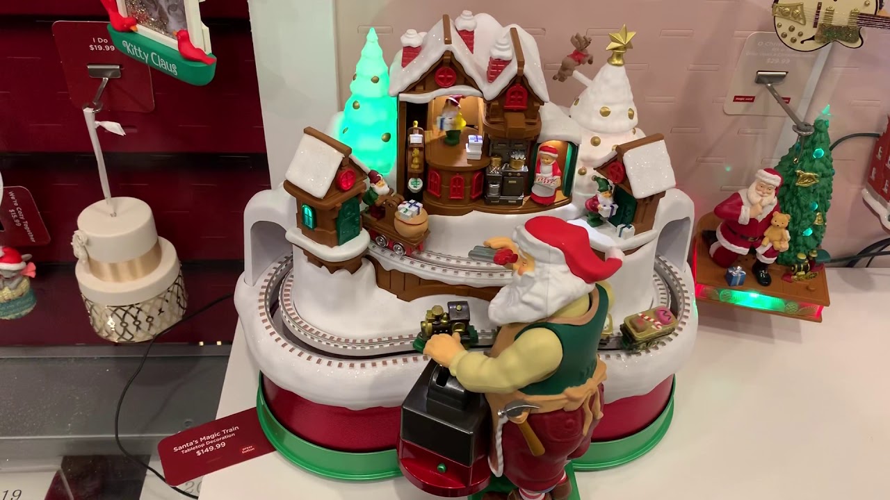 Hallmark Santa‘s magical train table top - YouTube