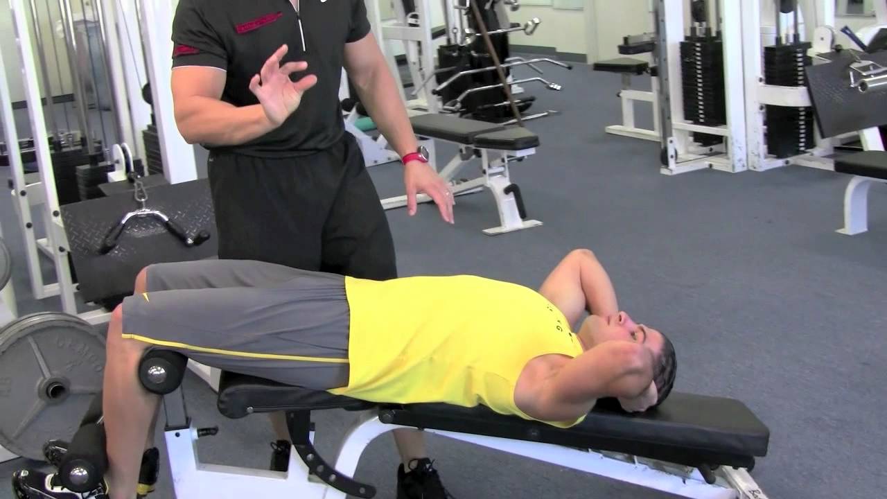 DECLINE BENCH CRUNCHES - YouTube