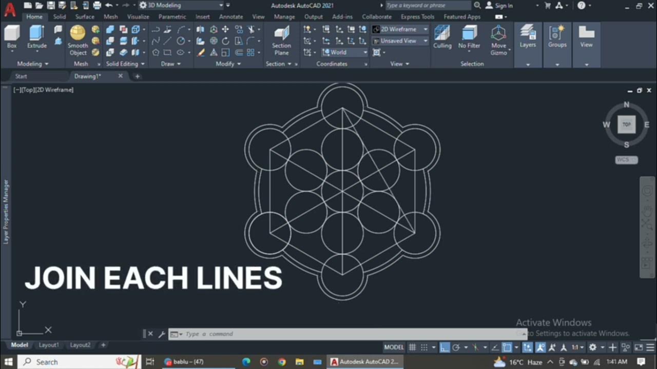 Geomatry Design in 2 min AutoCAD - YouTube