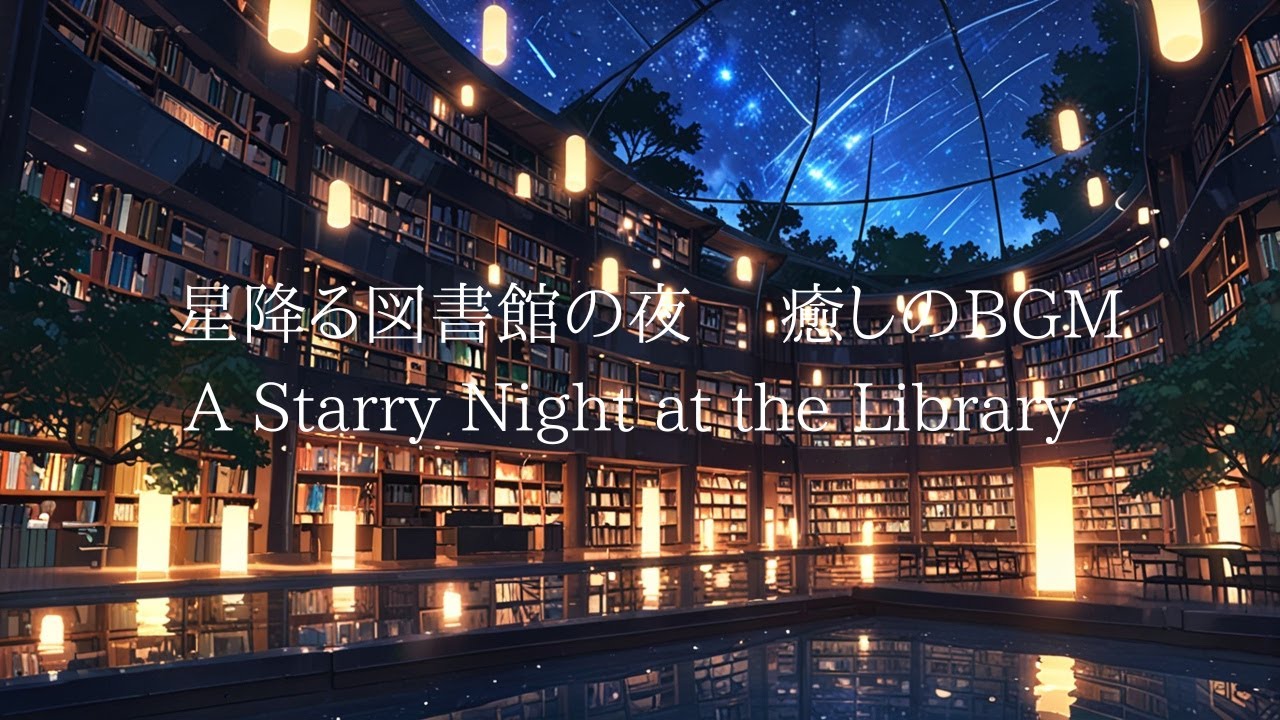 星降る図書館の夜 癒しのBGM A Starry Night at the Library - YouTube