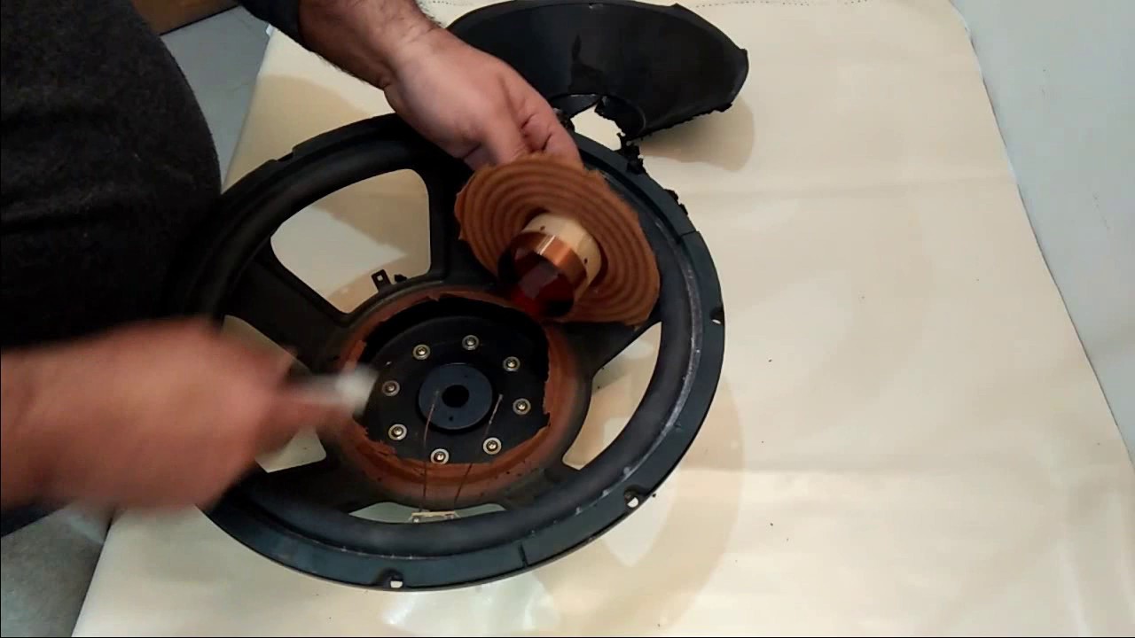 How to recone a Speaker 15" - YouTube