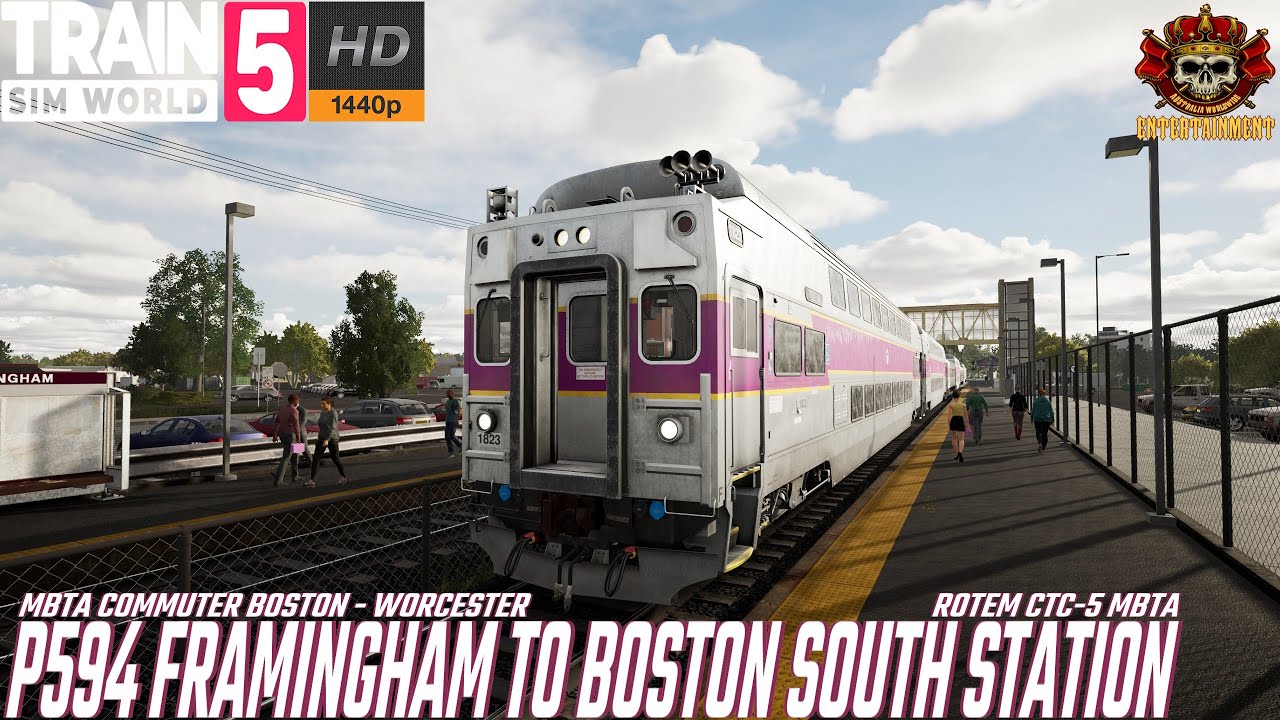 P594 Framingham To Boston South Station | MBTA Commuter | Rotem CTC-5 ...