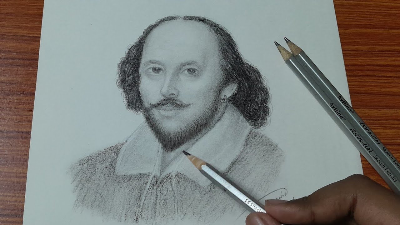 Drawing William Shakespeare | Drawing Shakespeare pencil sketch ...