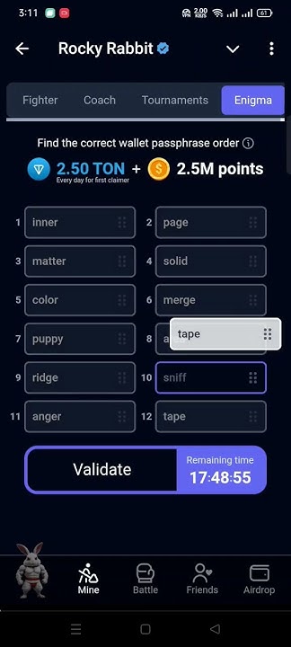rocky rabbit enigma codes 13 august - YouTube