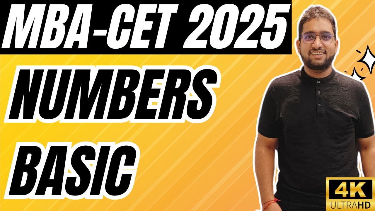 MBA CET 2025 Preparation : Number Basics Full Class | Basics To CET ...