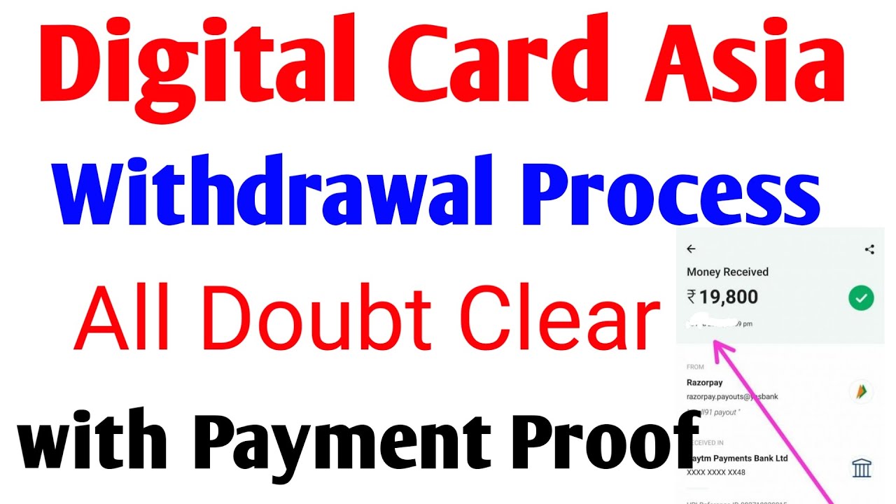 Digital card Asia Payment proof | digital card asia withdrawal proof ...