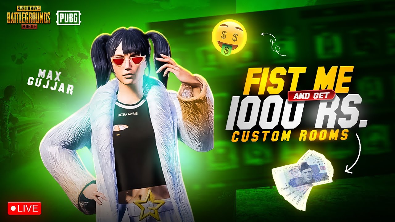 Fist Me And Get 1000 Rs.🤑 || CUSTOM ROOMS Live🔥🎮 Max Gujjar YT - YouTube