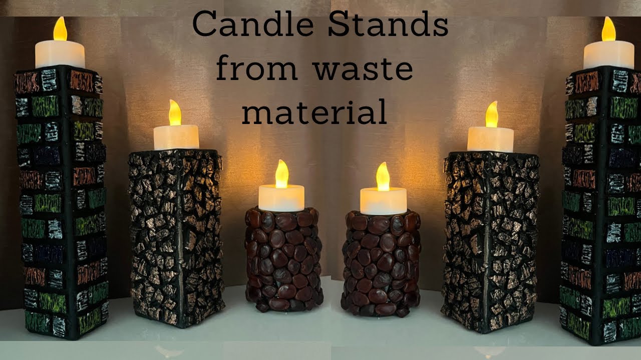 Diwali Decor | Candle Holder DIY | DIY Candle Stand Making - YouTube