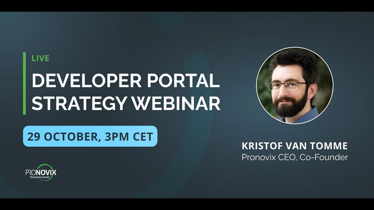 DevPortal Strategy webinar | 2024-10-29 | Pronovix - YouTube