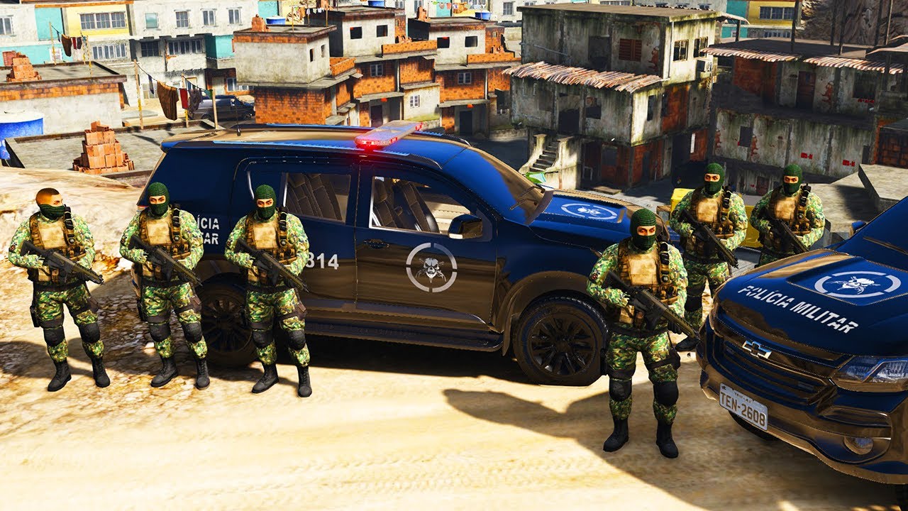 BOPE INVADE FAVELA E RECUPERA CARRO FORTE PMERJ | GTA 5 VIDA POLICIAL ...