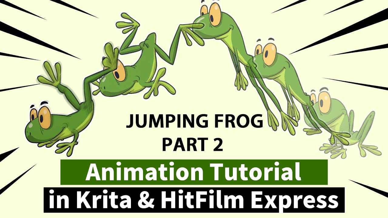 XP-PEN Animation Tutorial in Krita and HitFilm Express: Jumping Frog ...