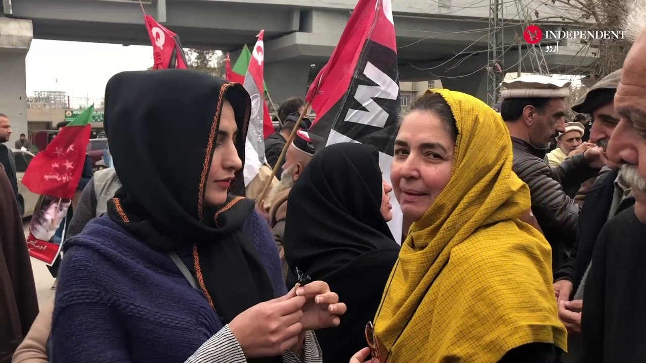 PTM's protest in Peshawar against Manzoor Pashteen's arrest - YouTube