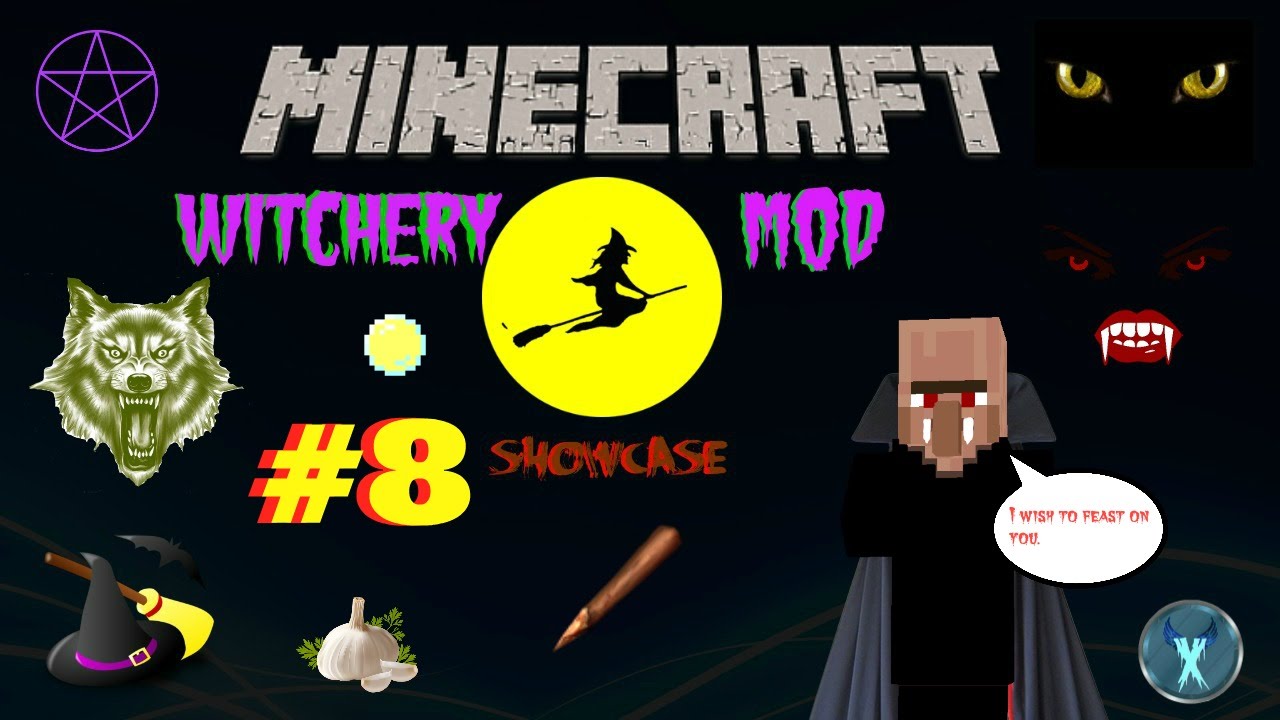 MINECRAFT: WITCHERY MOD SHOWCASE #8 - VAMPIRE ATTACKED ME! PROTECTION ...