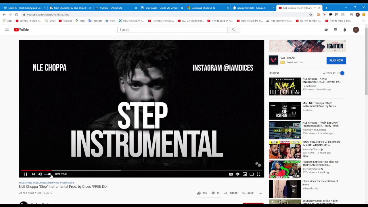 Google translate sings Step by NLE Choppa - YouTube