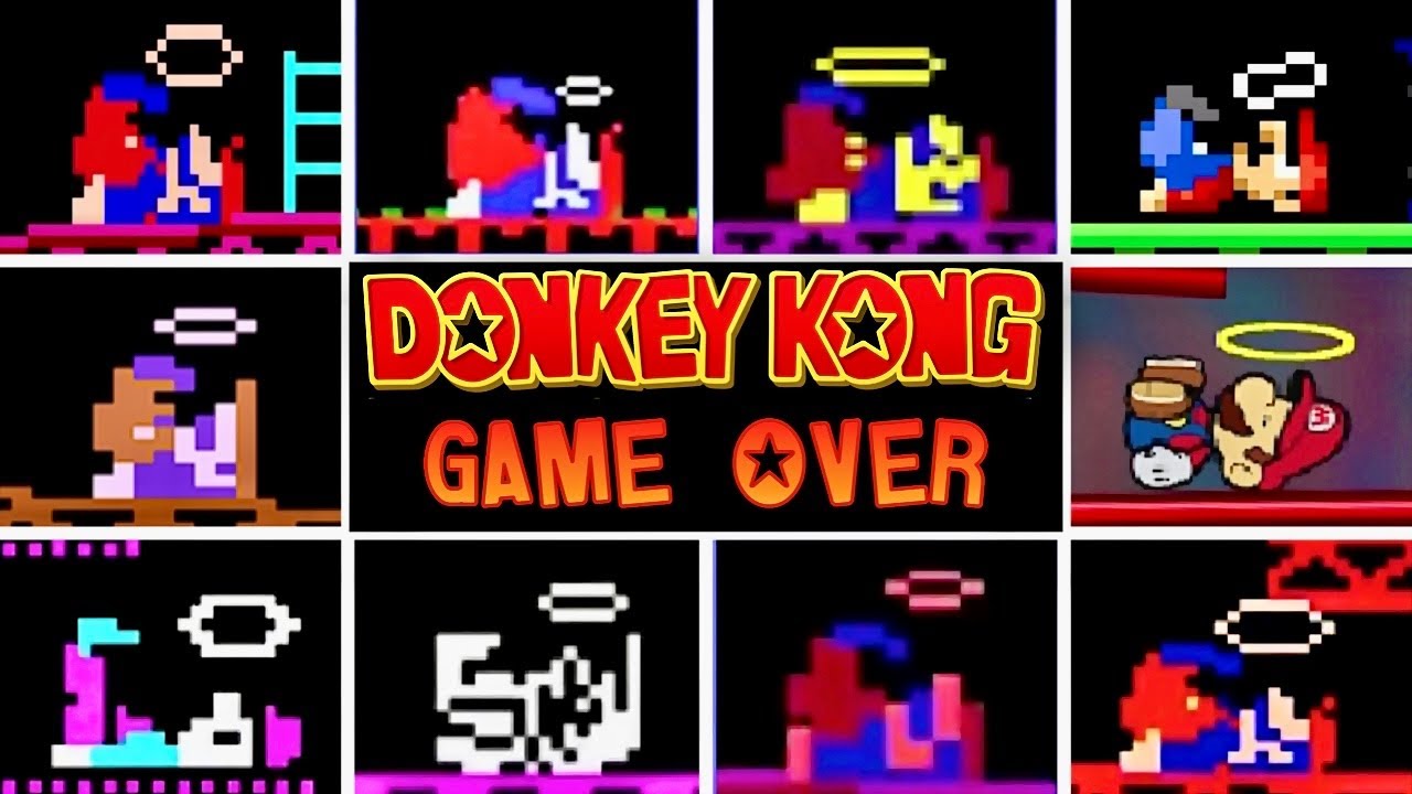 All 🦍Donkey Kong🦍 GAME OVER Screens - Official & Fan-Games - YouTube
