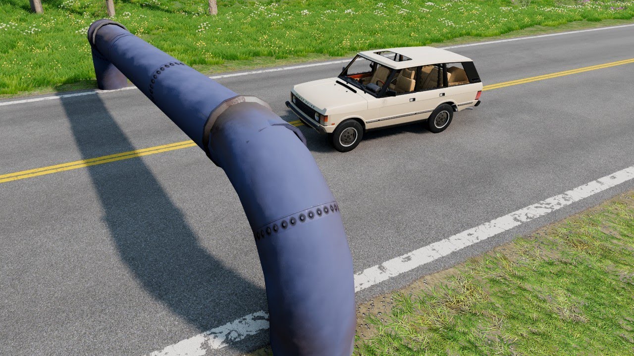 Cars vs Low Pipes #1 BeamNG.Drive - YouTube