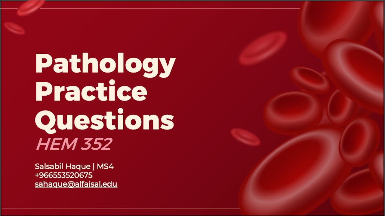 Pathology Heme/Onc Practice Questions | Salsabil Haque | HEME 352 - YouTube
