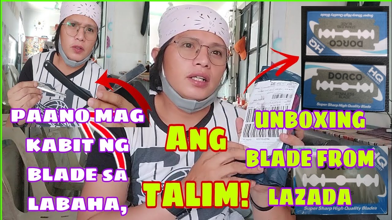 PAANO NGA BA MAG KABIT NG BLADE SA LABAHA, OR REZOR. #banjobarbervlog # ...