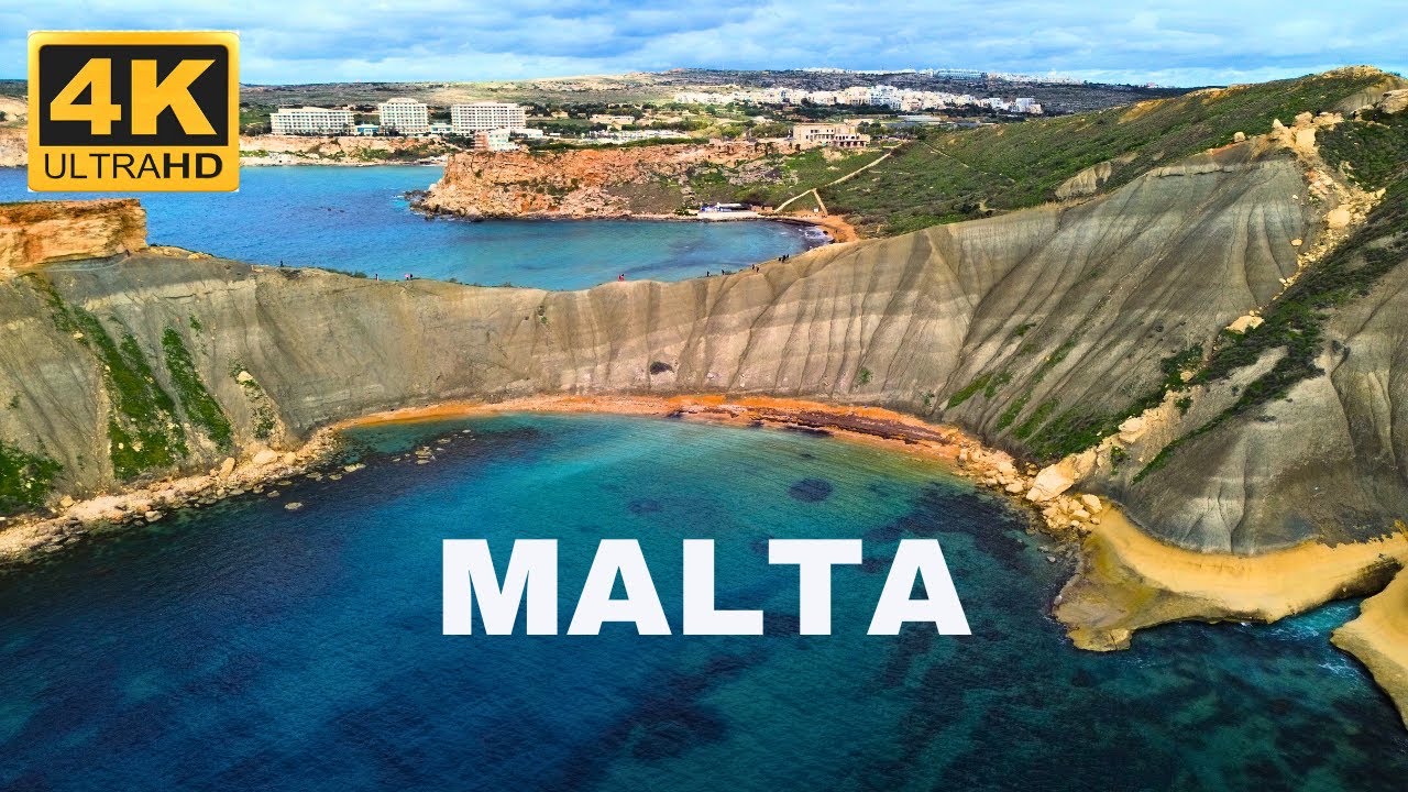 [Drone 4K] Wonderful MALTA from above | Golden Bay | Ghajn Tuffieha ...