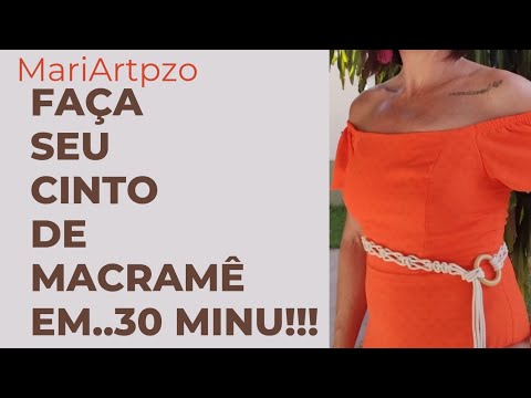 "FAÇA SEU CINTO 💃DE MACRAMÊ",,EM 30 MINU TUTORIAL passo a passo ...