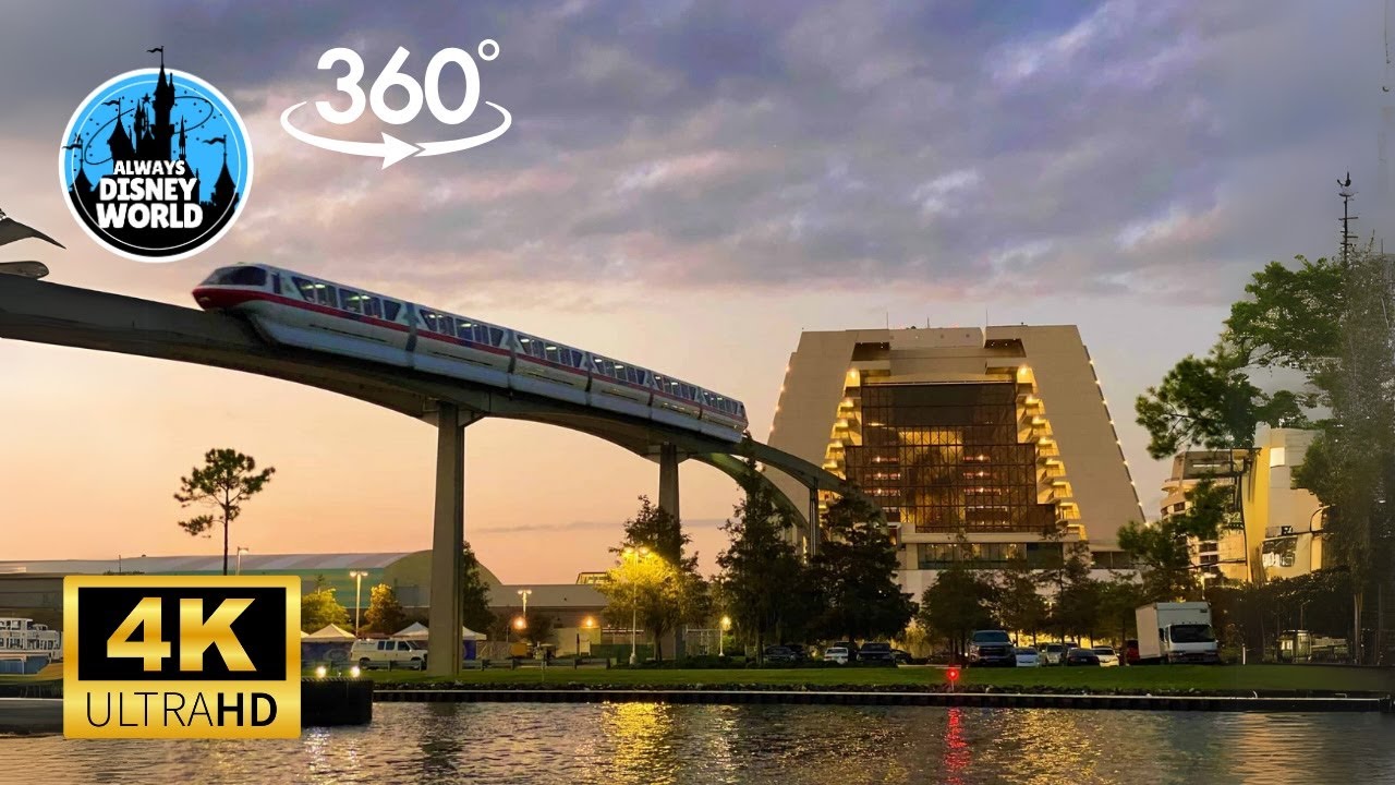 360 Video 4K Magic Kingdom to Contemporary walk at Disney World - YouTube