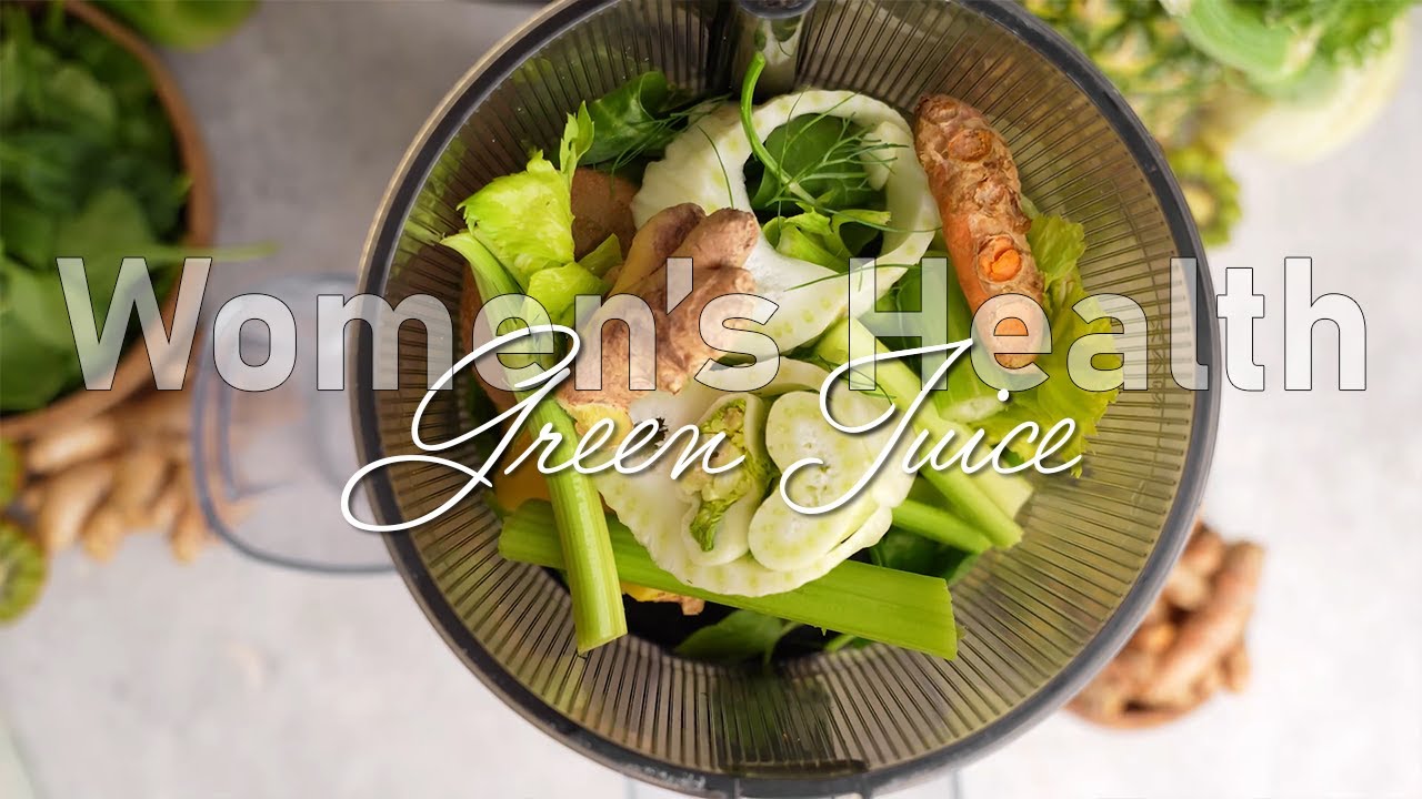 🍍Debloating Green Juice for Women's Health | Using Kuvings AUTO10 Hands ...