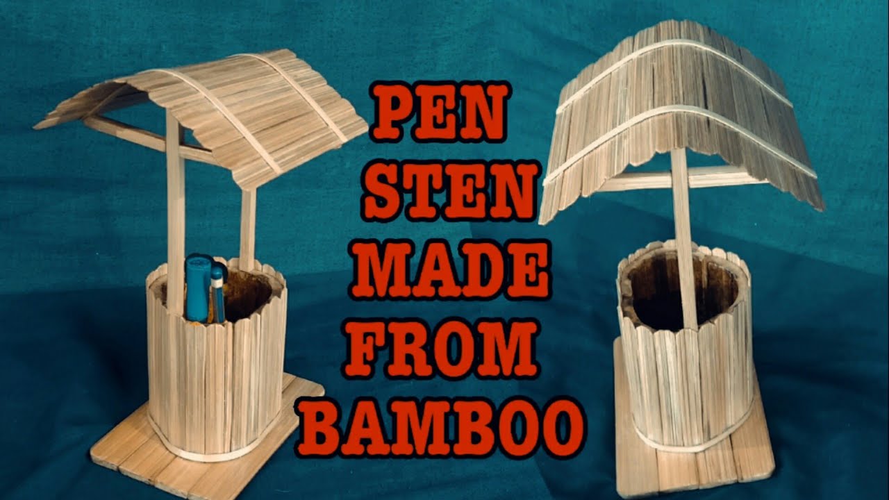 ANOTHER_DESGIN_OF_PEN_STEN||How to make pen sten from bamboo? - YouTube
