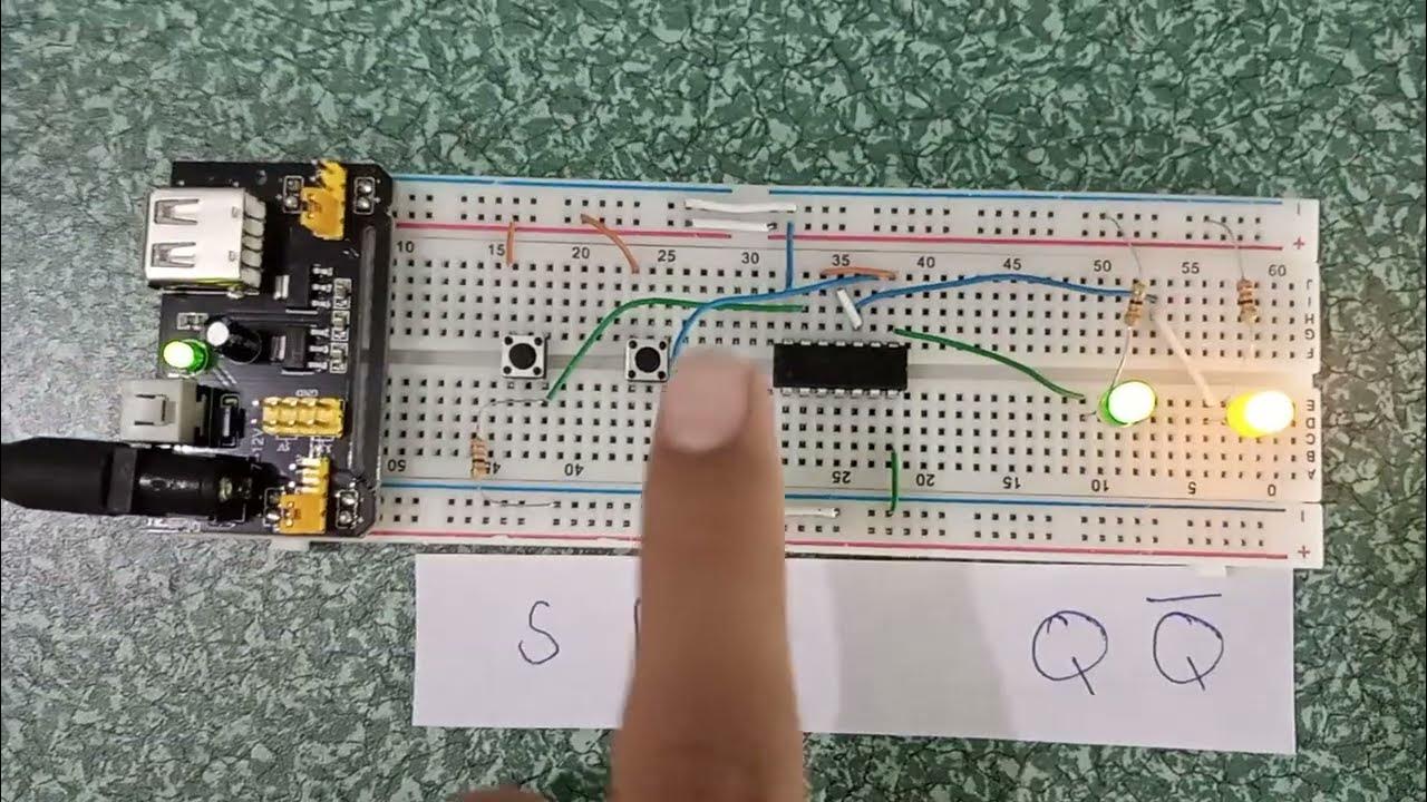 SR latch working on breadboard - YouTube