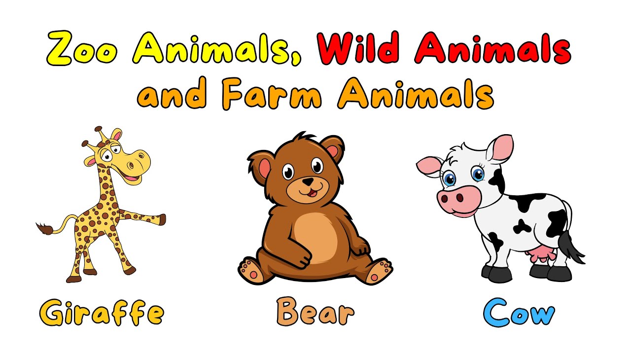 Animals Names | Zoo Animals | Wild Animals | and Farm Animals Chant for ...