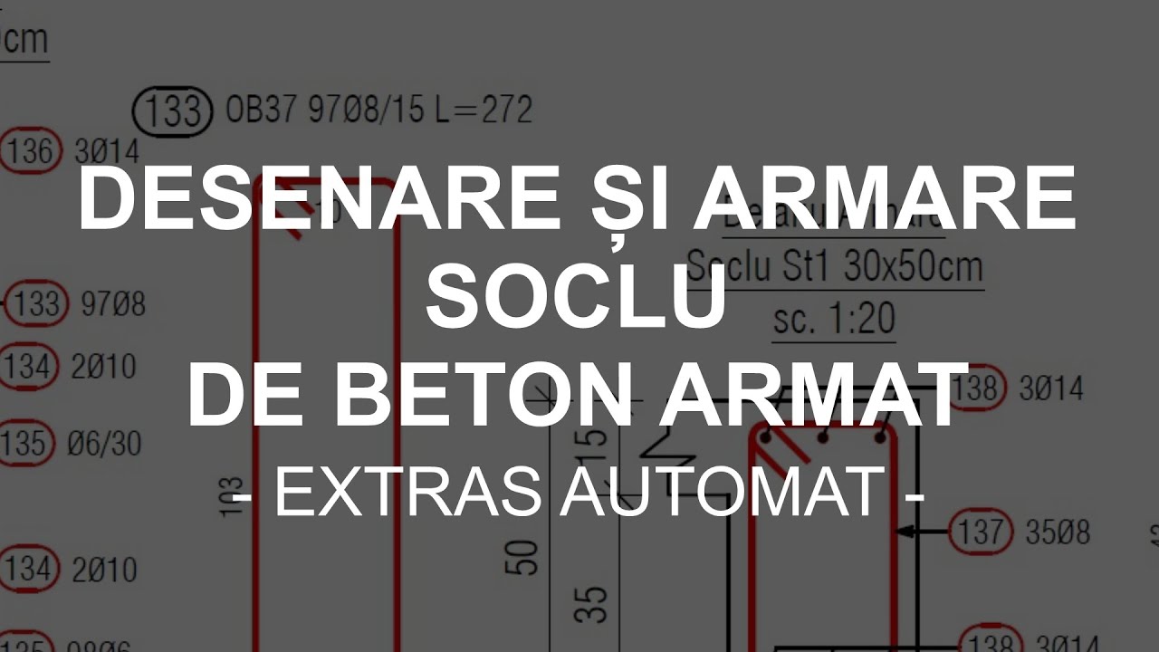 Auto-CA: Desenare și armare soclu de beton armat - extras de armare ...