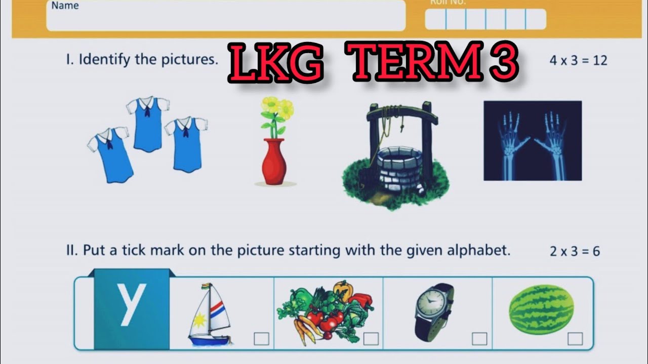 lkg english question paper lkg annual exam english question paper lkg ...