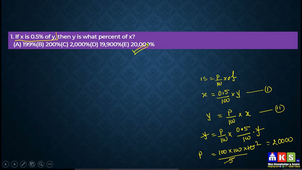 Percentage - GRE | GMAT - YouTube