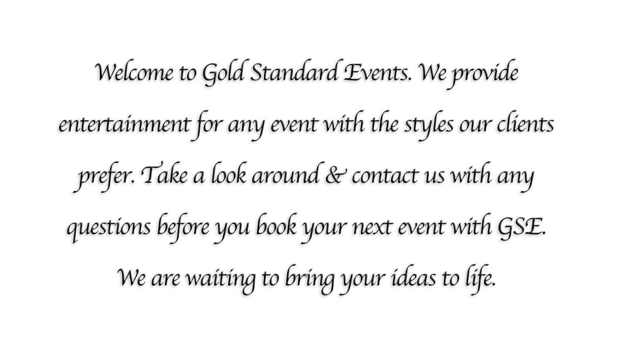 Gold Standard Events Introduction - YouTube