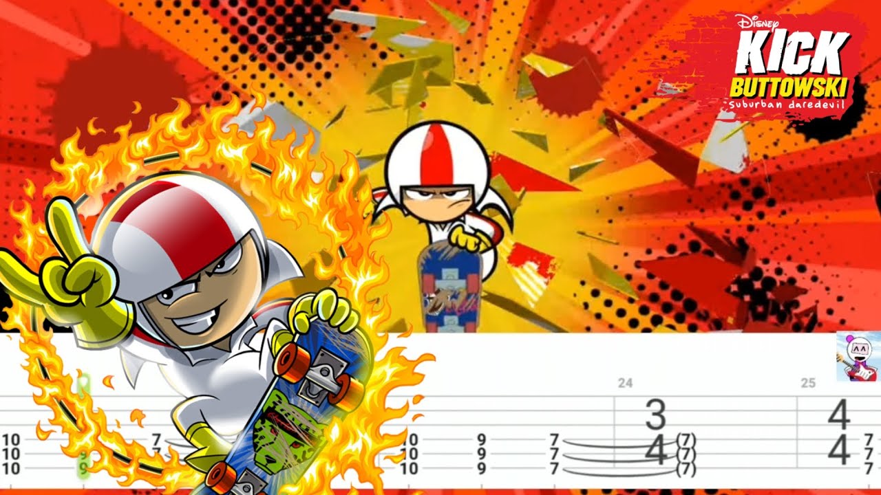 Kick Buttowski Theme | Guitar Tutorial - YouTube