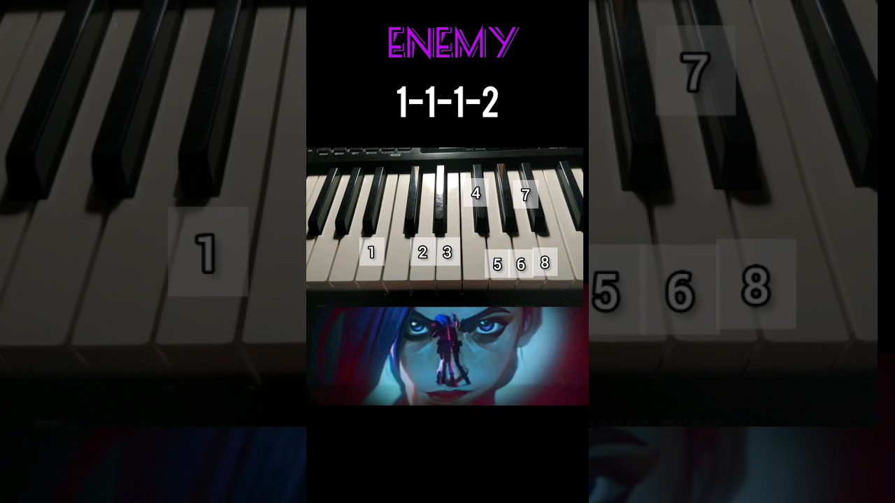 Imagine Dragons - Enemy easy piano tutorial #shorts #imaginedragons #pianolessons - YouTube