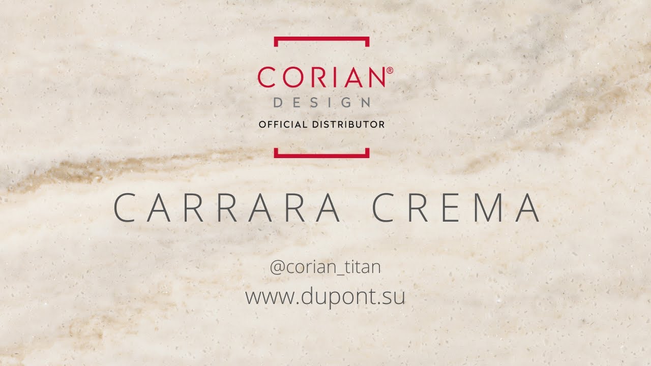 Corian® Design Carrara Crema - YouTube