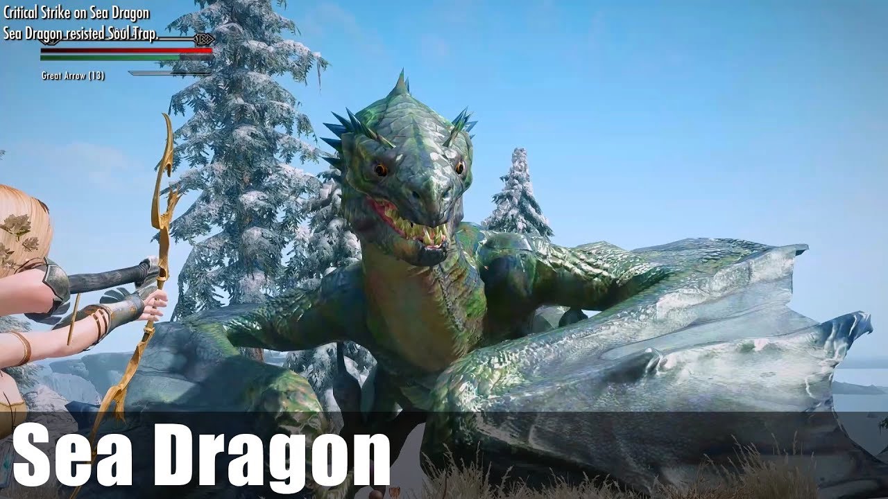 Skyrim Boss Showcase: Sea Dragon Battle Aftermath - YouTube