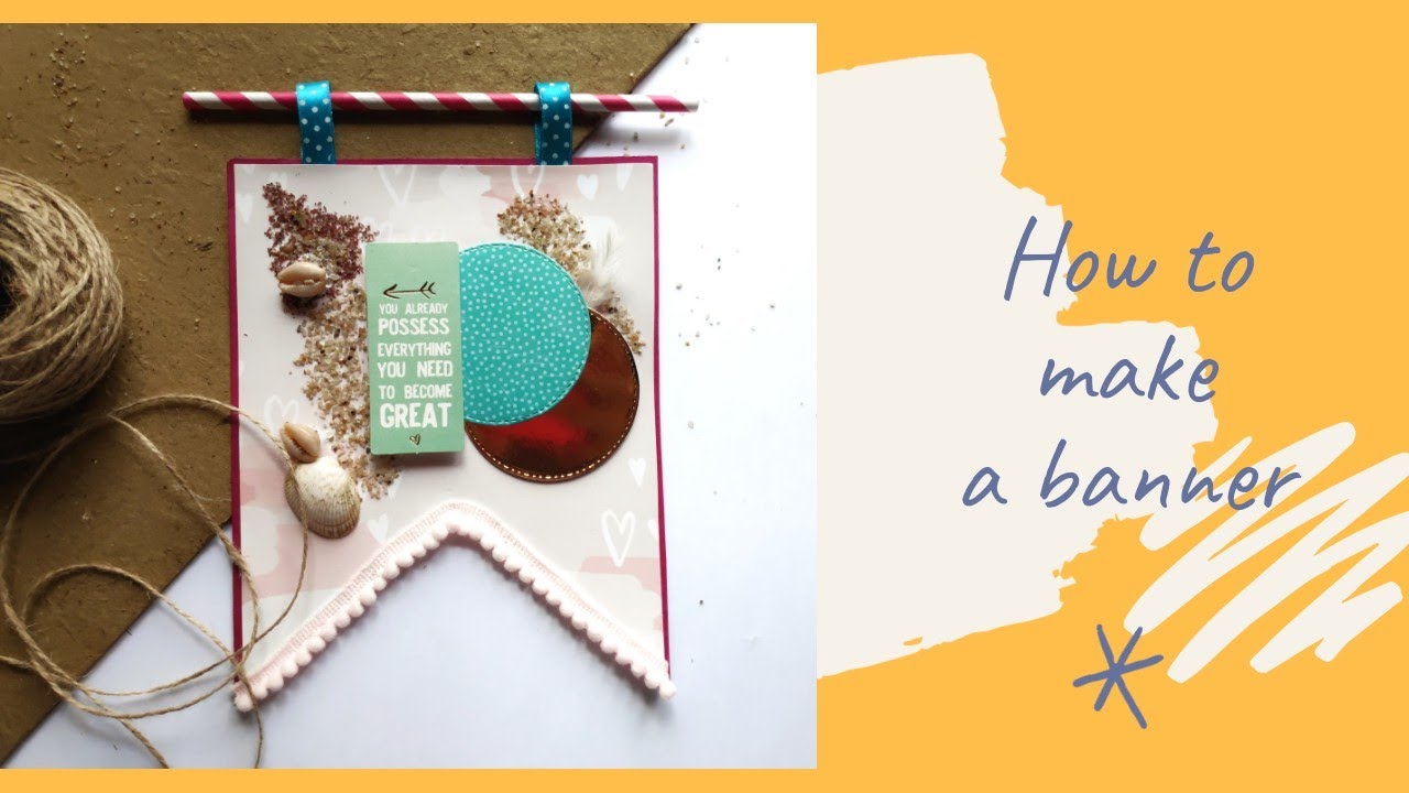 How to make a banner | Simple banner - YouTube