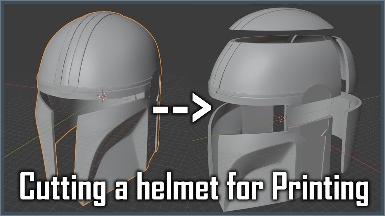 How To Cut/Slice A Helmet Into Parts for 3D Printing In 3DS Max and ...