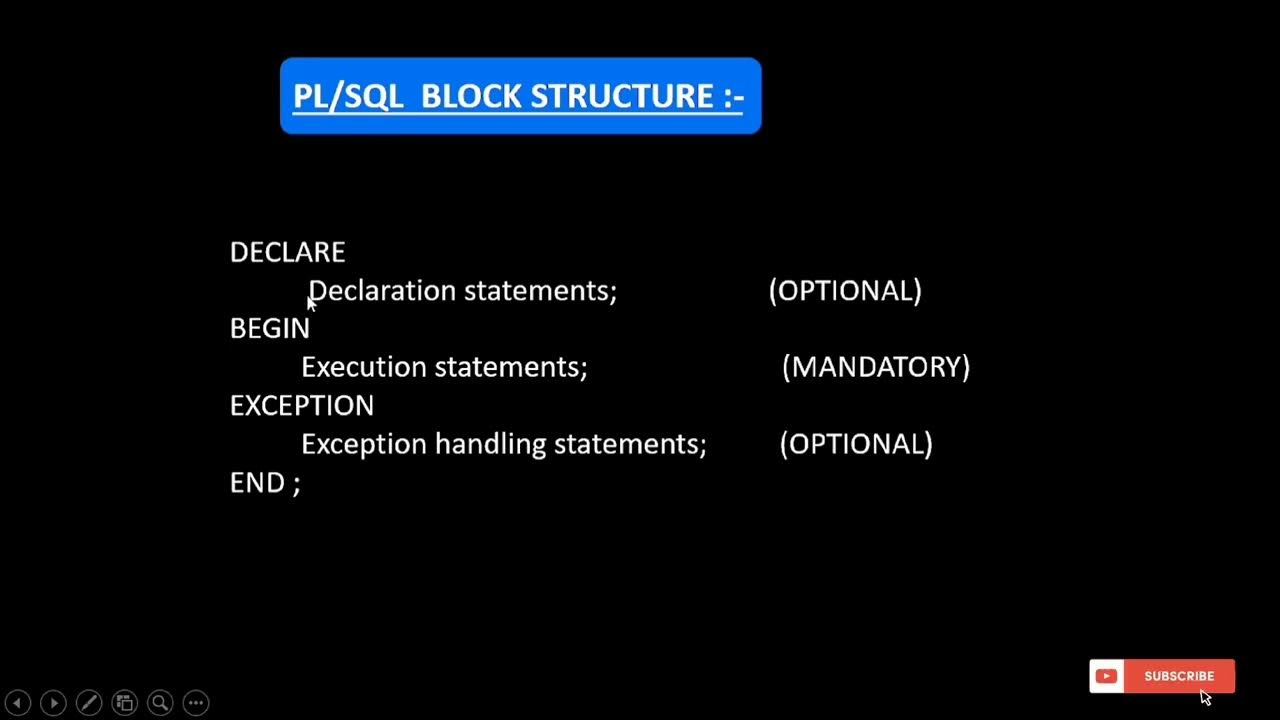 What is PL/SQL ? || Structure and Features of PL/SQL || Oracle Database || Lecture -1 - YouTube