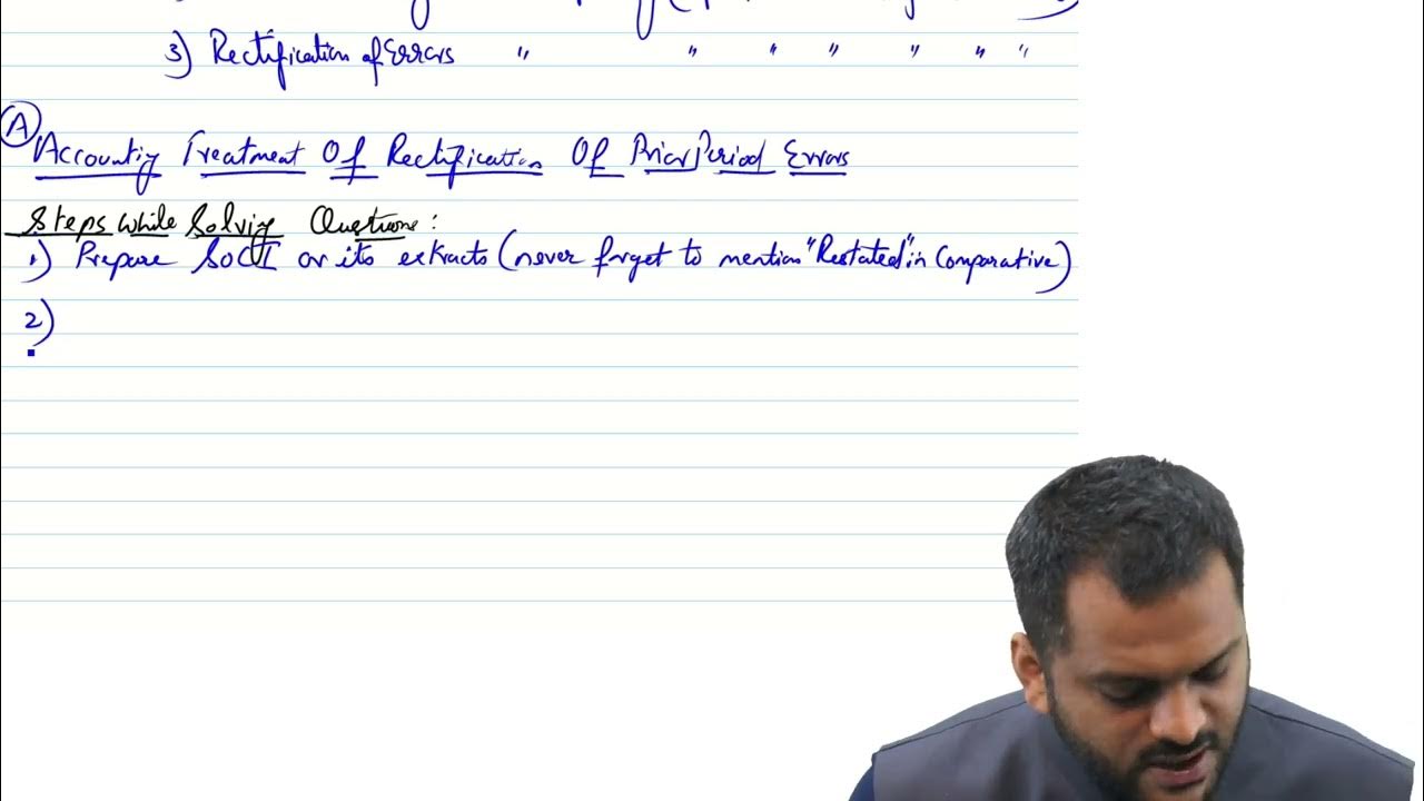 Lecture 2. Accounting Treatment of Rectification of prior period errors under IAS-8 - YouTube