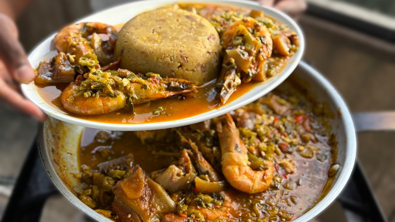 Okra Stew with Mofongo Another one from the Ancestors 🔥 - YouTube
