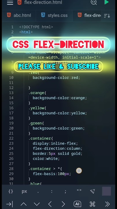 Master CSS Flex Direction in 60 Seconds!🎨 #coding #cssflexbox #viral #youtubeshorts - YouTube