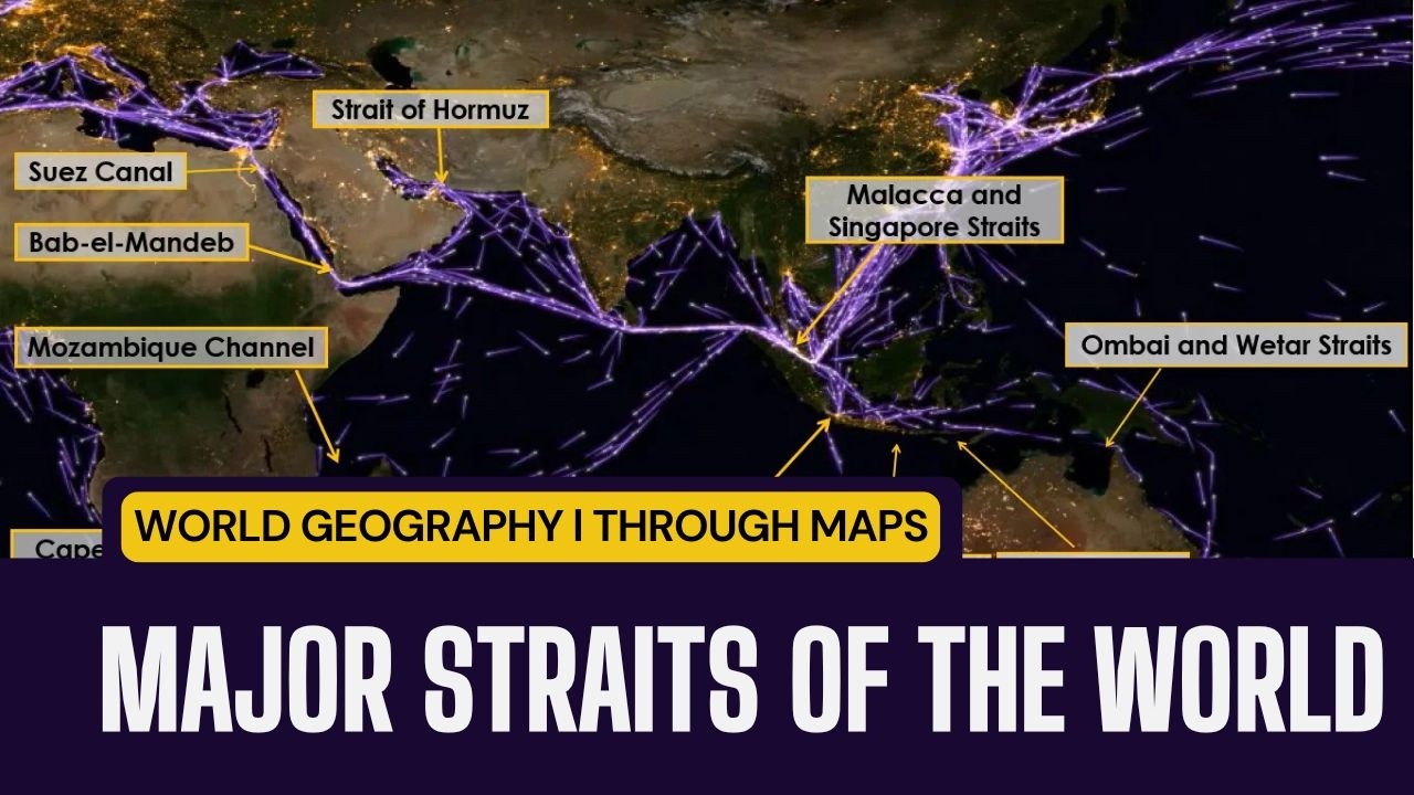 Major Straits Of The World l World geography l Through Maps - YouTube
