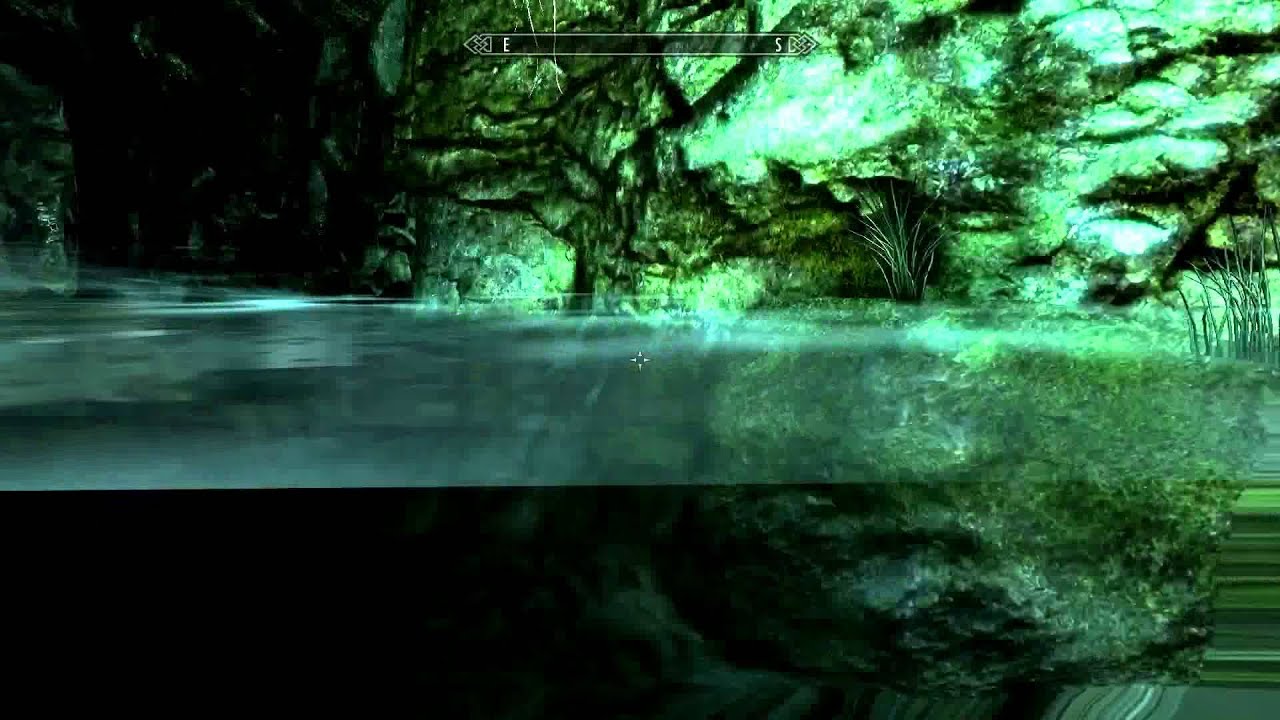 Jumping in water at Darkfall Cave - Skyrim - YouTube