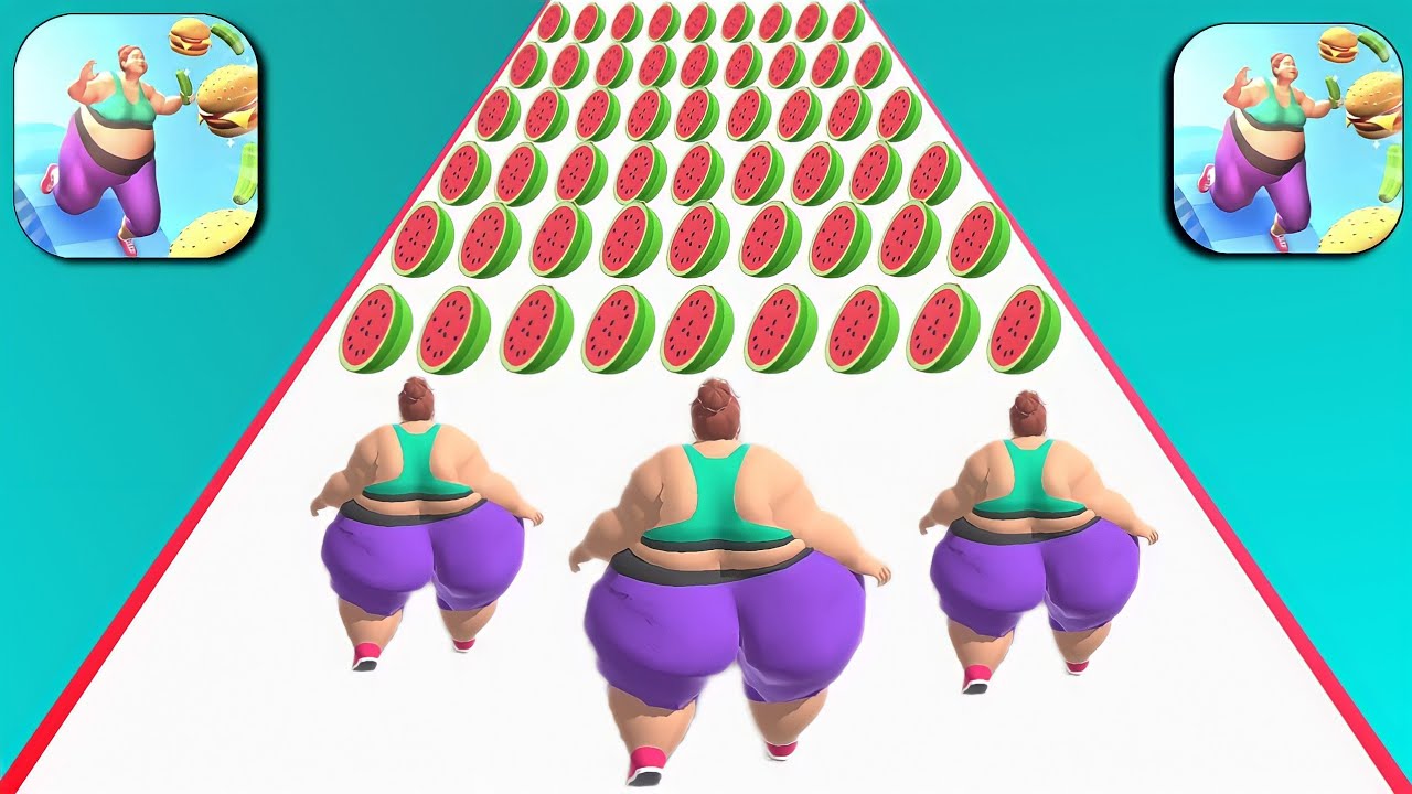 Fat 2 Fit! 🆗 MAX Level Gameplay, A Fat Girl Ruining & Eating Food ...
